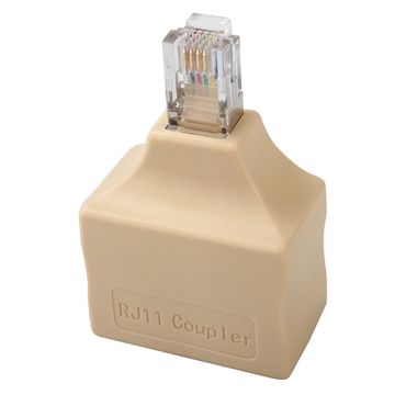 Quality Unshielded RJ11 Modular Adapter Female To Female One Revolution for sale