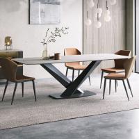 Quality Wholesale Stylish Stainless Steel Dining Tables With Marble Surfaces for sale