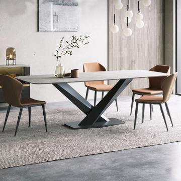 Quality Wholesale Stylish Stainless Steel Dining Tables With Marble Surfaces for sale