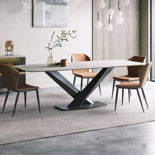 Quality Wholesale Stylish Stainless Steel Dining Tables With Marble Surfaces for sale