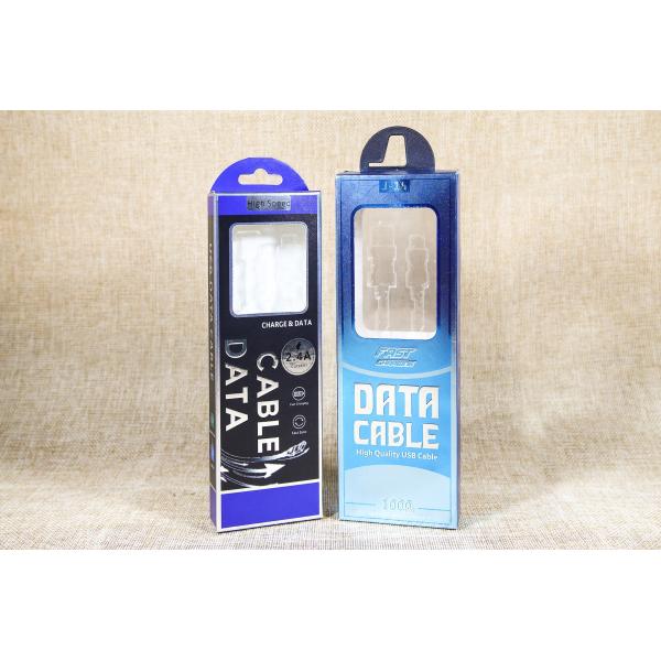 Quality USB Charging Data Cable Packaging Box Custom C1S Art Paper With Blister for sale