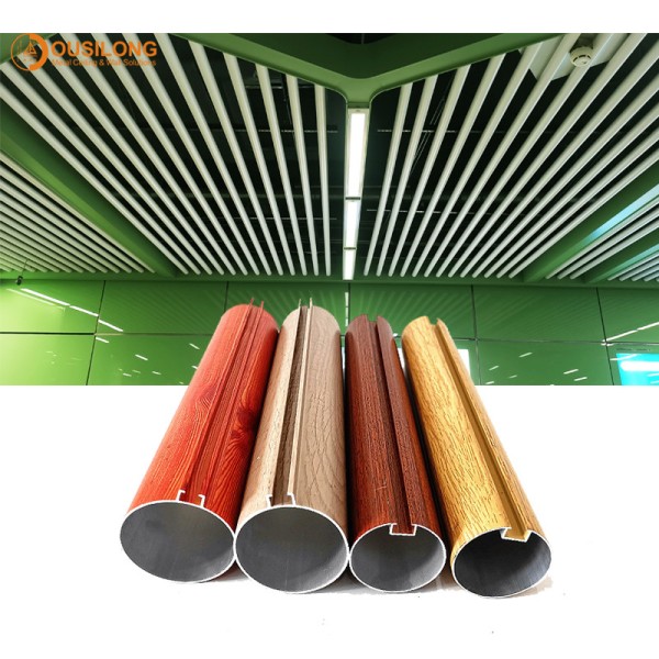 Quality Linear Metal Dia 50/60/70mm Extruded Aluminium / Aluminum Profile Round Pipe Baffle Ceiling for sale