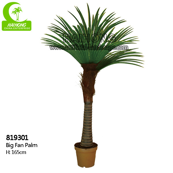 Quality High Imitation 165cm Big Fan Artificial Tropical Tree Luxury for sale