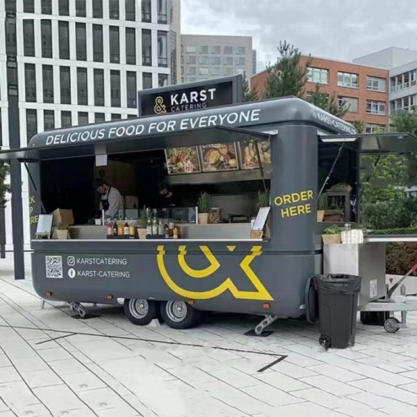 Quality 1.5KW-4.5kw Mini Stainless Steel Mobile Hotdog Fast Food Cart for sale