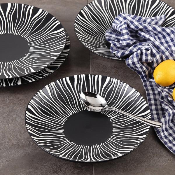 Quality Cartoon Hand Painted Steak 8' 20cm Fine Bone China Dinnerware Set for sale