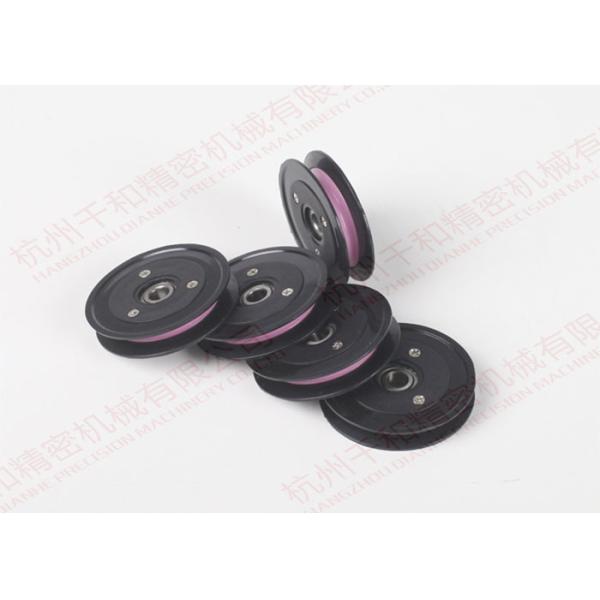 Quality Pink color Roller plastic cable pulley with high speed  bearing , 95% AL2O3 materials for sale