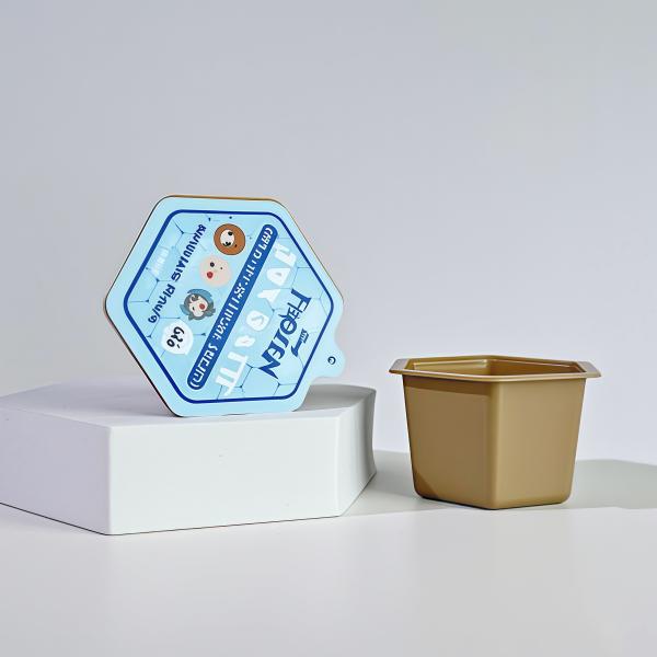 Quality 80ml Hexagon PP Disposable Cup with Aluminum Foil Lid for sale