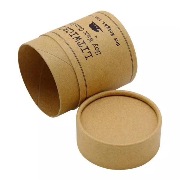 Quality 3.5oz Candle Paper Cylinder Packaging Custom Logo Kraft Paper Tube Boxes for sale