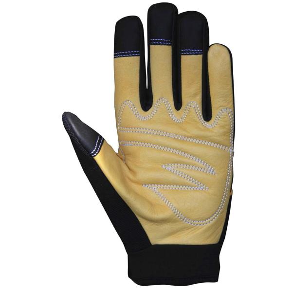 Quality Durable Leather Palm Mechanics Wear Gloves High Abrasion CE Certified for sale