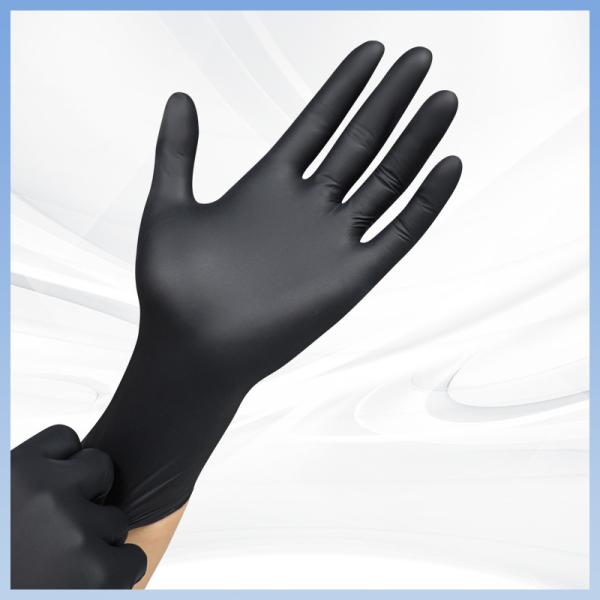 Quality Black Disposable PVC Gloves Lightweight Breathable 100pcs/ Box for sale