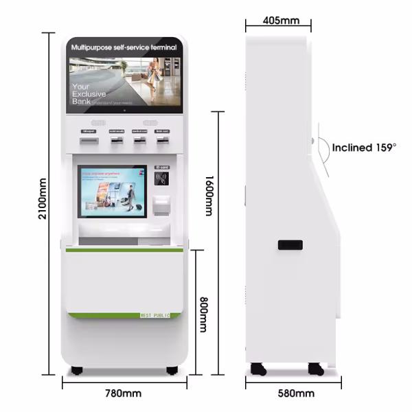 Quality Windows 10 Self Service POS System with Dual Touchscreens and Barcode Scanner for sale