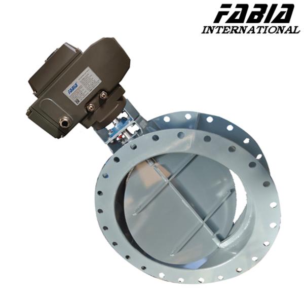 Quality 80mm 75mm 65mm Electric Carbon Steel Flanged Ventilation Butterfly Valve for sale
