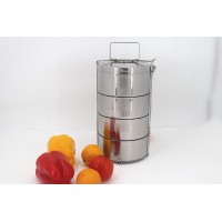 Quality High Grade Stainless Steel Lunch Box 2 - 4 Layers 14cm -16cm Food Container for sale