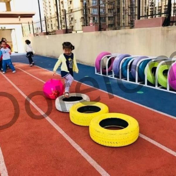 Quality 10mm-15mm Height Red Artificial Grass for Badminton Running Way and Track Sport for sale
