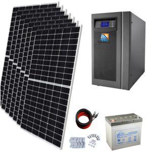 Quality No Noise 8000Watt Off Grid Solar Power System With Battery Storage for sale