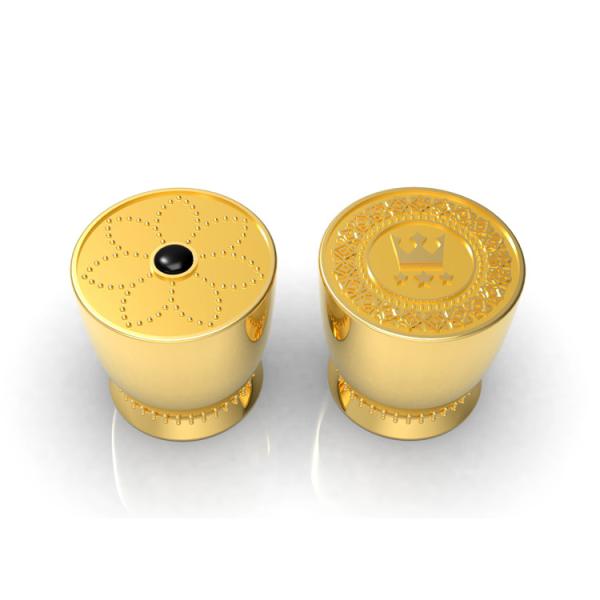 Quality Hanging Plating 71.5g IGES Perfume Bottle Cover Laser Engraving for sale