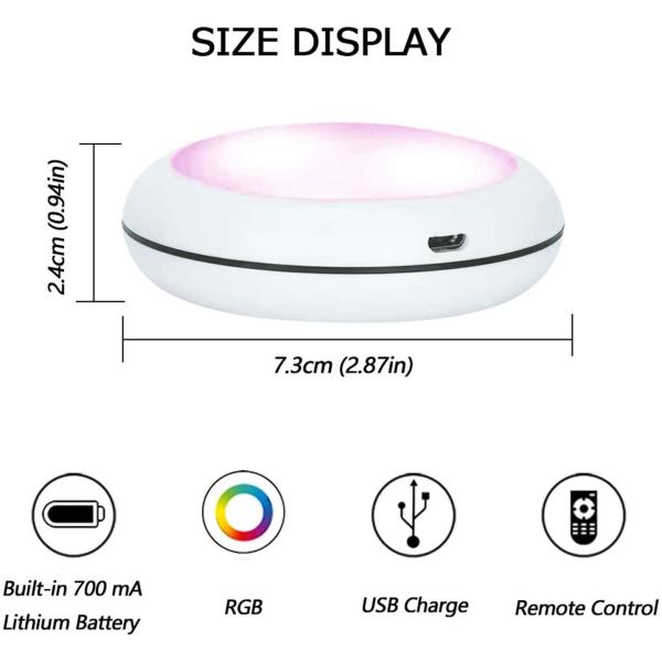 Quality 4000K 30LM 0.3W Remote Control Under Cabinet Light USB Rechargeable Cordless for sale