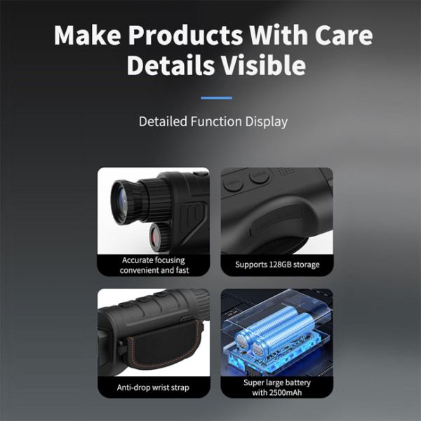 Quality 1080P Full HD Starlight Night Vision Telescope Camera Suitable For Hunting for sale