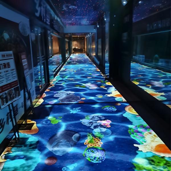 Quality Hotel Interactive Projection Game 3200 Lumens Holographic Floor Projection for sale