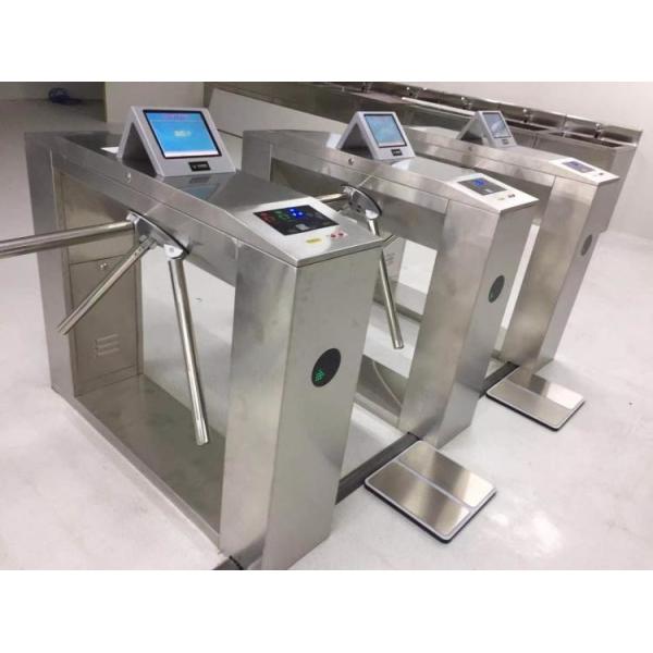 Quality ESD Tripod Turnstile Access Control System With Foot Pedal & 8 Inch Computer ESD for sale