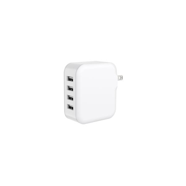 Quality PC 94 V0 European USB Wall Charger , 75g 4 Port USB Wall Outlet for sale