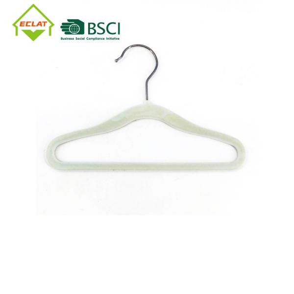 Quality Non Slip Ultra Thin Slim Velvet Hangers With Steel Swivel Chrome Hooks for sale