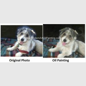 Quality Pet Custom Oil Painting Portraits Personalized Dog Portrait Painting Unique Gift for sale