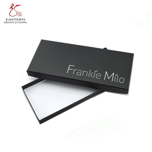 Quality Black Color 60mm Width Paperboard Packaging Box With Lid And Base for sale