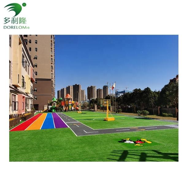 Quality Grey Red Blue Green Synthetic Turf for Tennis Playground and Gym Facility 13mm for sale