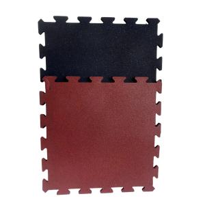 Quality Puzzle Edge Interlocking Rubber Mat High Density Interlocking Gym Flooring Tiles for sale