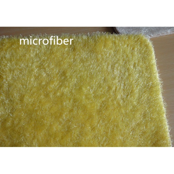 Quality 40 * 60 Cm Yellow Beautiful Microfiber Dust Mop Fleece Bathroom Anti - Skid Rubber Mat for sale