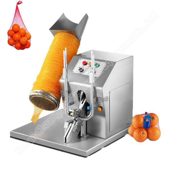 Quality Semi Automatic Fruit Mesh Bag Packing Machine Garlic Orange Onion Packing Net for sale
