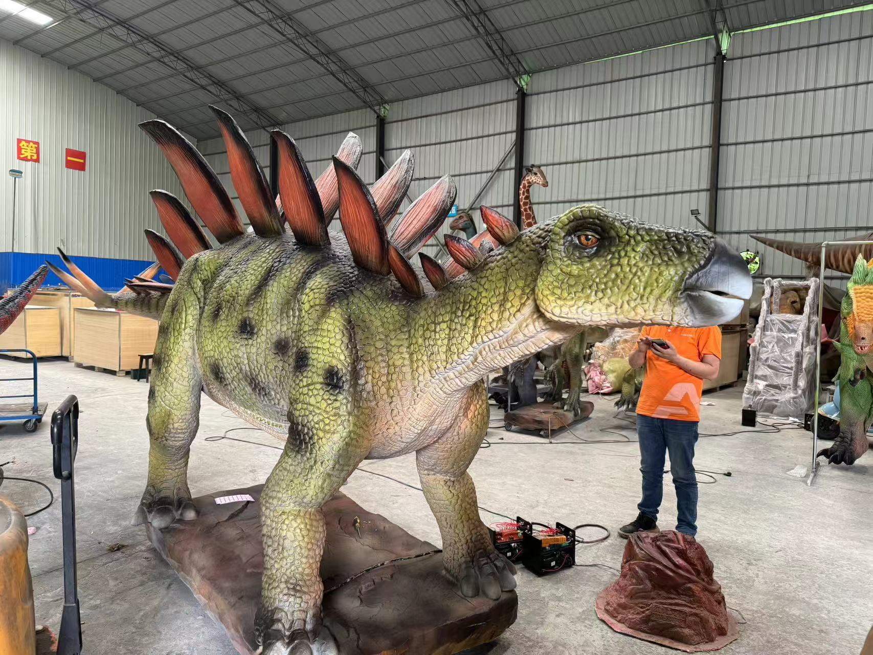 Quality Dino Park High-quality Professional Animatronic Dinosaur Stegosaurus 6m Model for sale