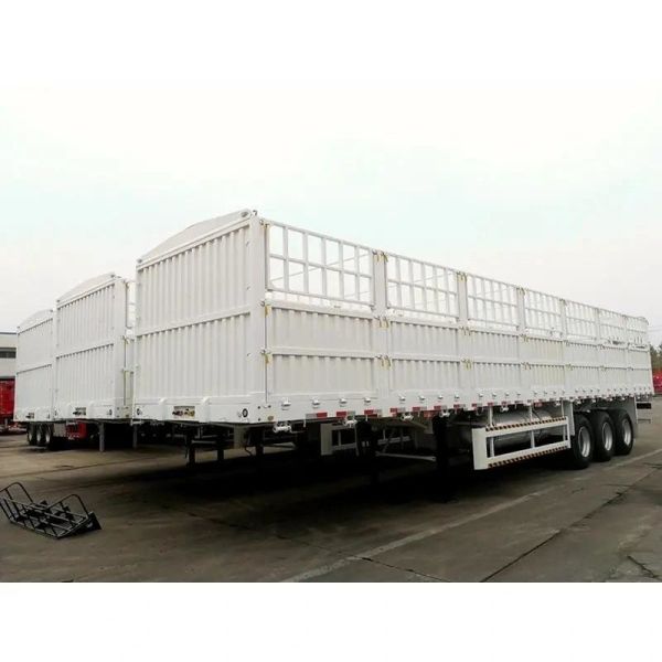 Quality Self-dumping 3 Axles 4 Axles Bulk Cargo Fence Cargo Side Wall Semi Trailer 50-80 Tons for sale