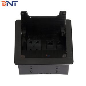 Quality black table flip up socket with brushed flip-open cover used in office room for sale