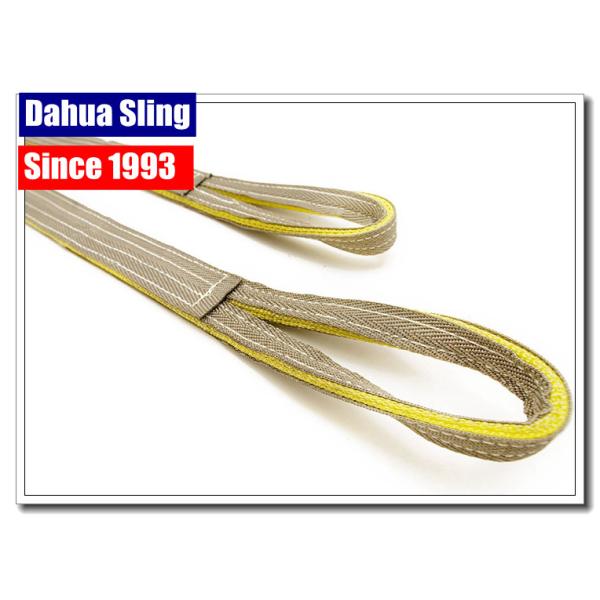 Quality Twisted Eye & Eye Construction Lifting Straps , 60mm Crane Lifting Belt for sale