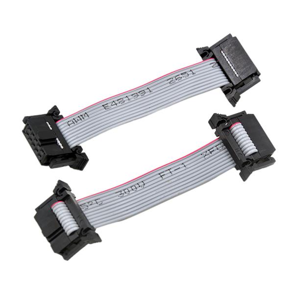 Quality 10P Grey Color IDC Cable Assemblies , 2.54mm Pitch Dual Row Ribbon Flat Cable for sale