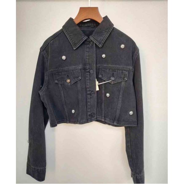 Quality Vintage Elegance Cropped Denim Jacket Trendy Edgy Look For Various Outfits for sale