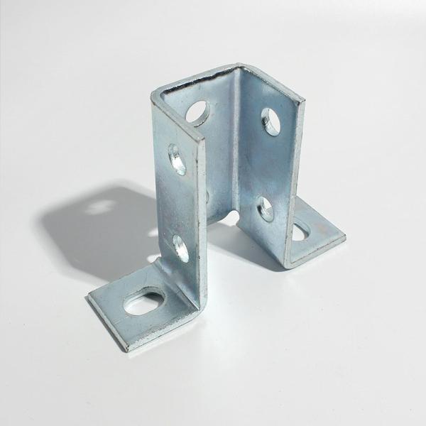 Quality Customized Strut Channel Fittings Flat Angle silver For electrical Channel for sale
