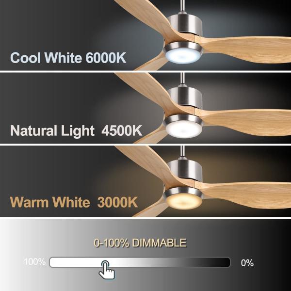 Quality White Black Gold 52 Ceiling Fan With Light 6 Speed DC Motor for sale