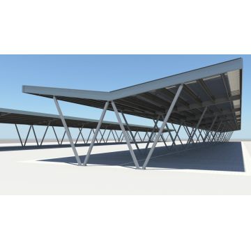 Quality Double Row Solar Car Parking SS304 Carport Solar Mounting Structure Waterproof for sale