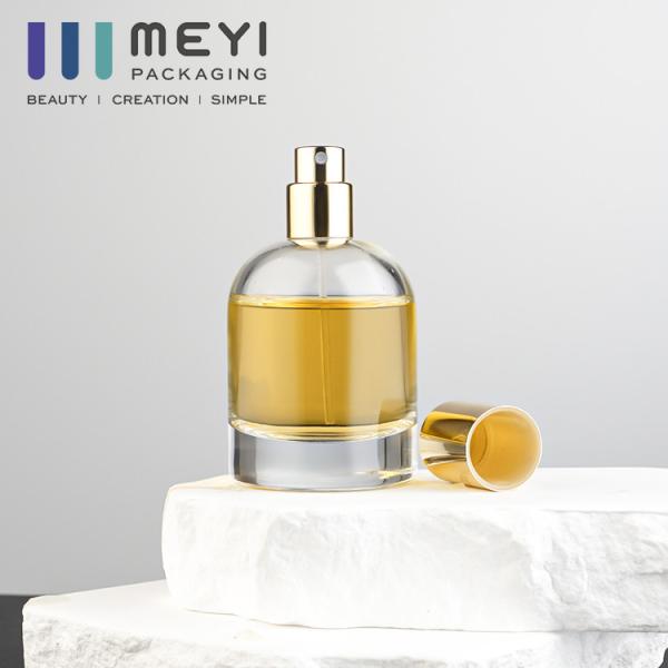 Quality Perfume 100ml Frosted Glass Spray Bottle Jar Gold Silver for sale