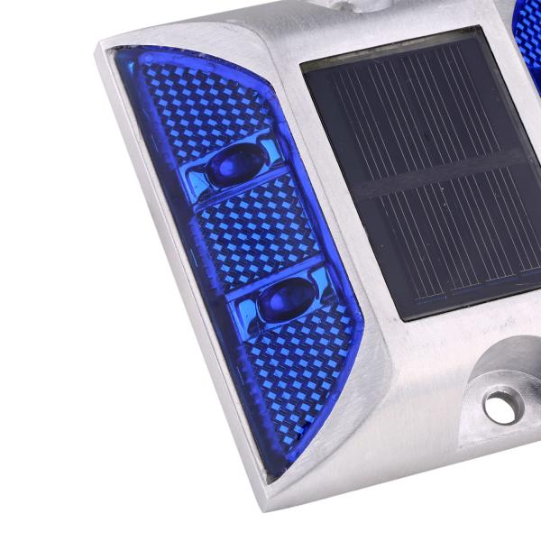 Quality Aluminum 1.2V 600MAH Solar Road Stud Light , Blue Reflective Road Markers for sale