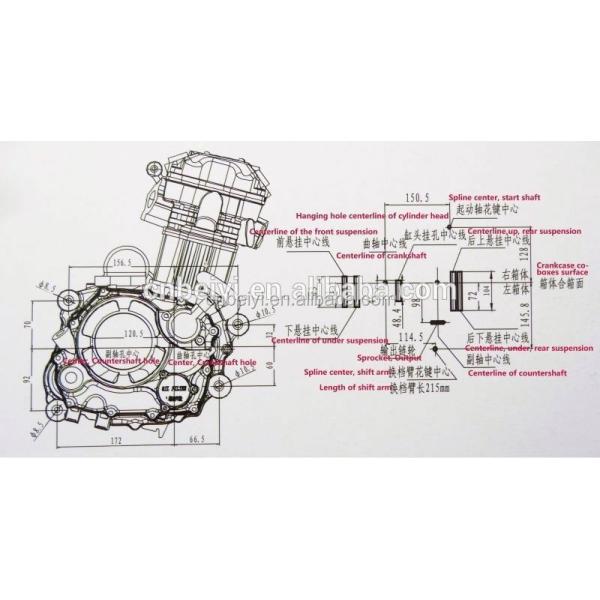 Quality 10 1 Compression Ratio Cylinder for Lifan 300cc Water-Cooled Engine ZS300 Engine for sale