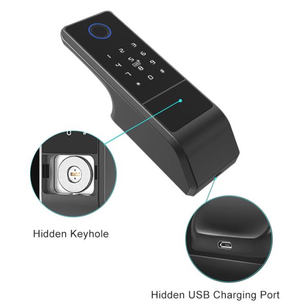 Quality Smart Tuya Wifi Lock Mobile Control Fingerprint RFID Open Flat Home Lock for sale