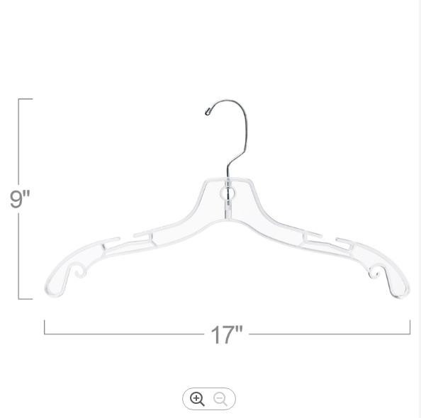 Quality PS Thick Plastic Hangers , Transparent Plastic Shirt Hangers for sale