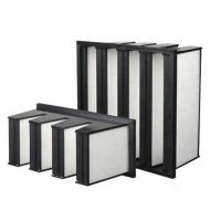 Quality Industrial Plastic Frame H14 H13 HEPA Filter V Bank HEPA Filter Customized for sale