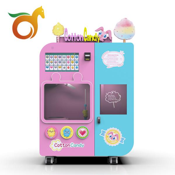 Quality 24 Hours Working Robot Cotton Candy Vending Machine 700W-2500W for sale