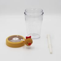 Quality Creative Design Leak-Proof BPA Free Kids Plastic Water Bottle with Straw for sale