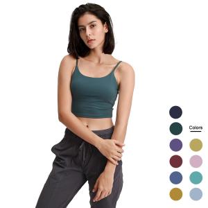 Quality ODM Service Womens Sleeveless Tank Tops , Sleeveless Sports Top For Running 33cm for sale